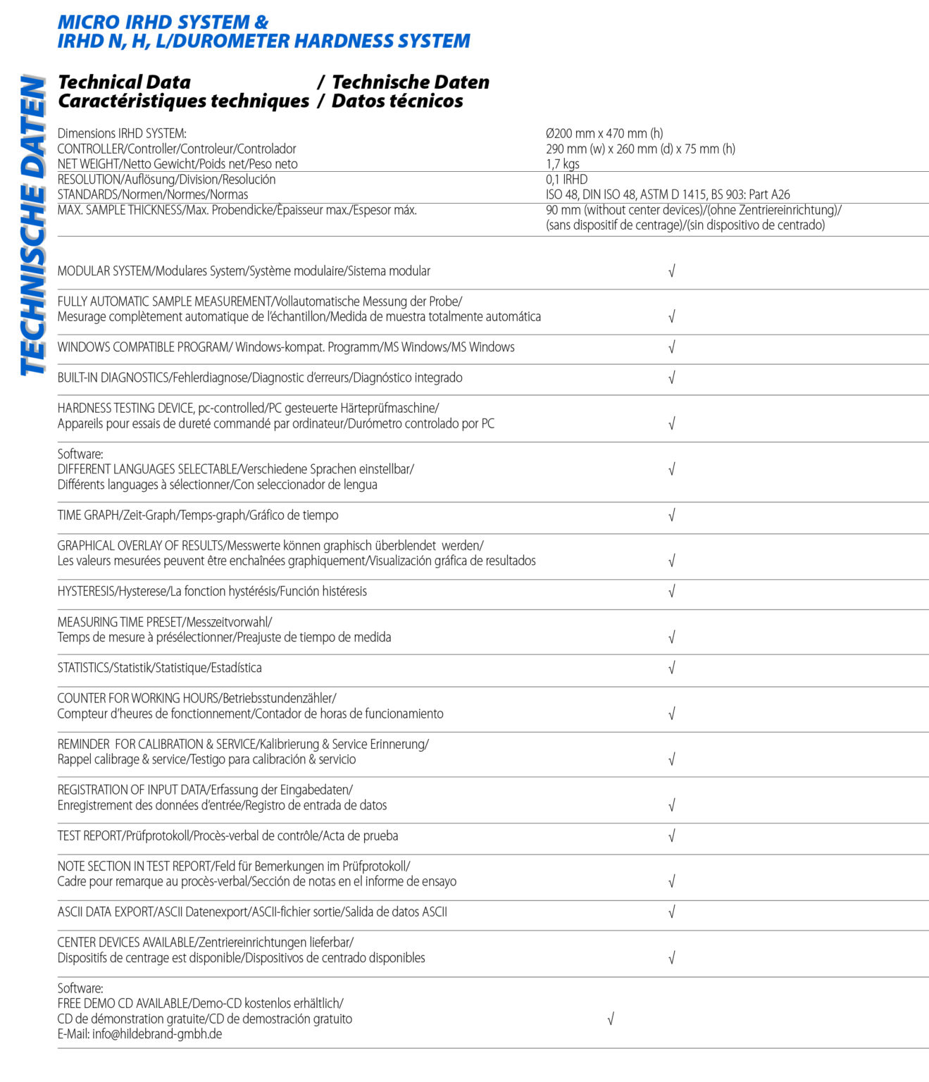 MICRO IRHD SYSTEM & IRHD N, H, L/DUROMETER HARDNESS SYSTEM - Saga ...